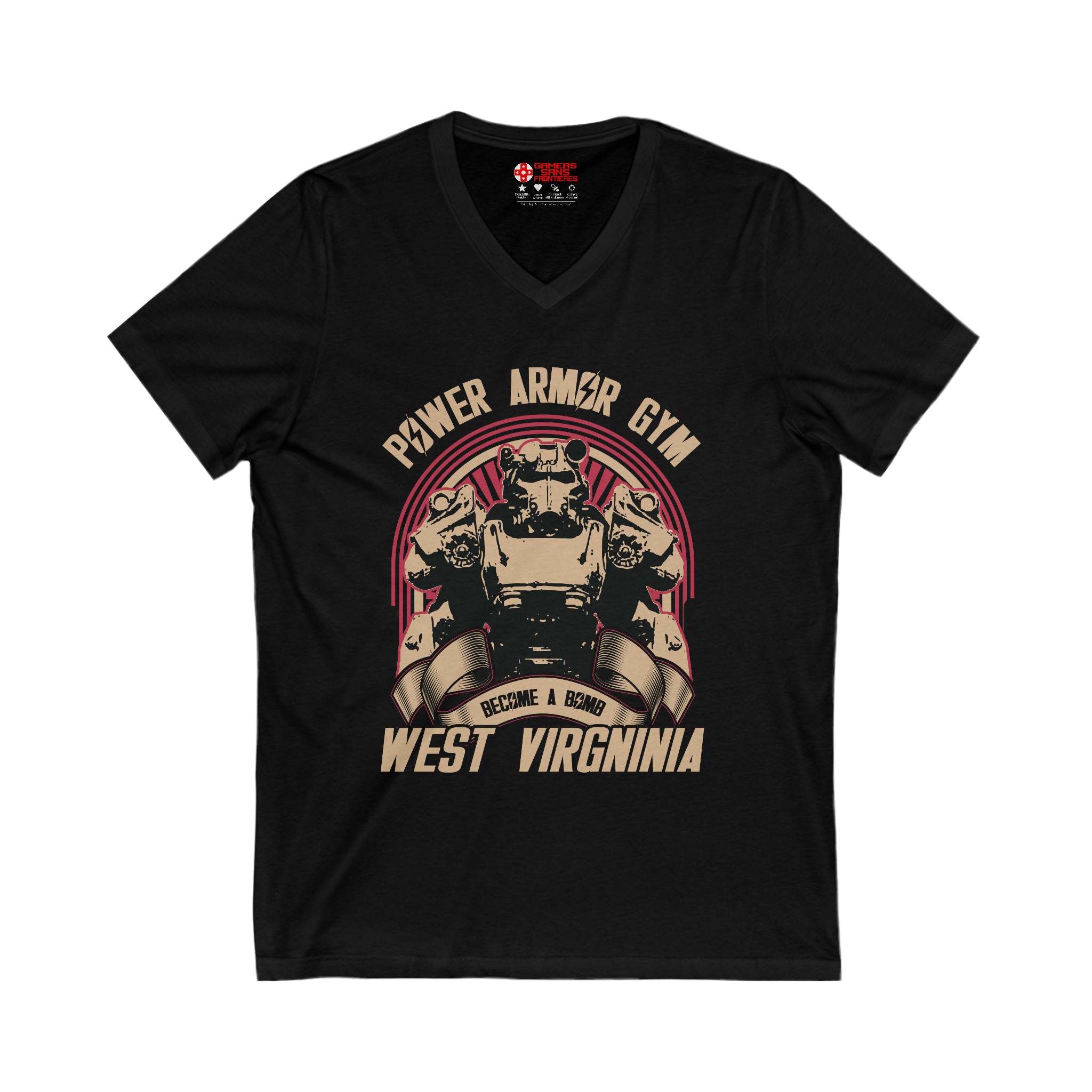 Fallout V T Shirt | Power Armor Gym V Tee – Gamers Sans Frontieres